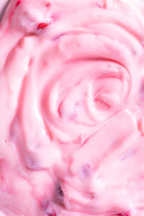 Premium Photo Texture Strawberry Yogurtclose Up Homemade Pink Creamy