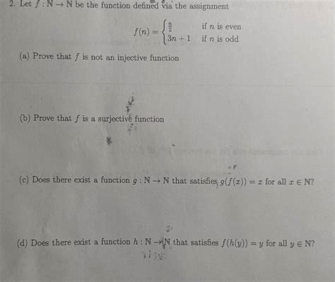 Solved Let F NN Be The Function Defined Via The Chegg