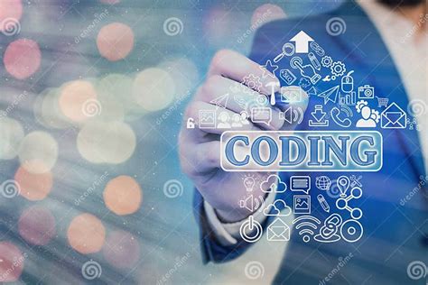 Handwriting Text Writing Coding Concept Meaning Assigning Code To