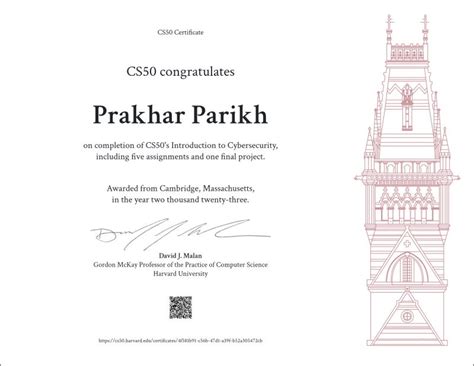 Prakhar Parikh On Linkedin Cs50 Cybersecurity Harvarduniversity
