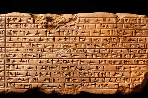 Cuneiform Script On A Clay Tablet Illustration Photo Stock Illustration