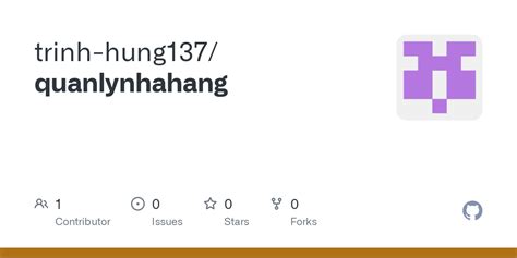 GitHub Trinh Hung Quanlynhahang