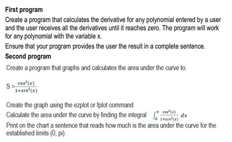 First Program Create A Program That Calculates The