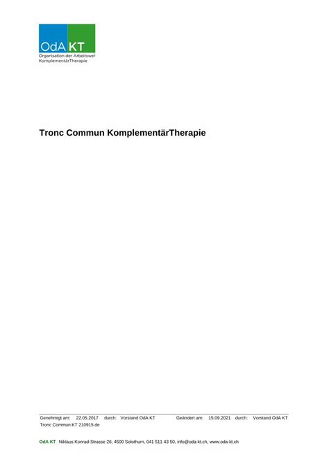 Pdf Tronc Commun Komplementärtherapie Dokumentips