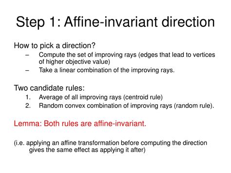 Ppt An Affine Invariant Approach To Linear Programming Powerpoint