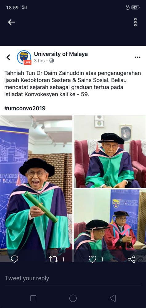 Daim Zainuddin Now Has A Phd Hes Dr Daim Zainuddin… Weehingthong