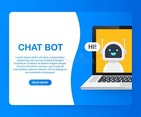 Chat Bot Using Laptop Computer Robot Virtual Assistance Of Website Or