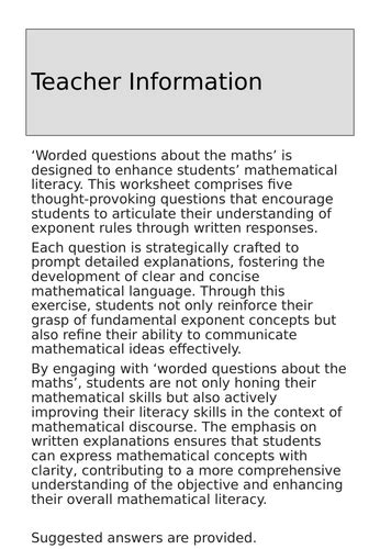 Worded Questions About The Maths Rationalising Denominators