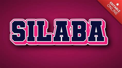 Silaba Mantener Efecto 3d Generador De Efectos De Texto
