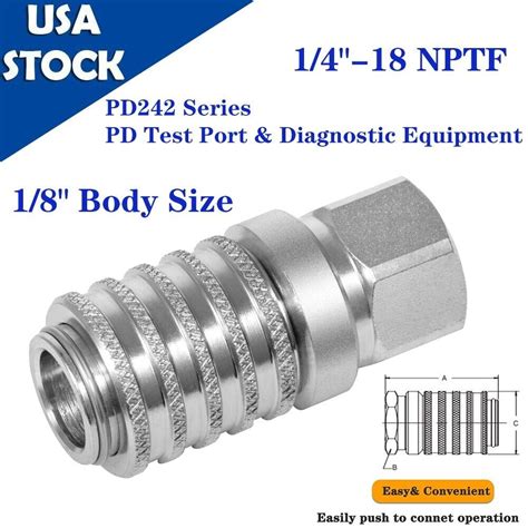 Pd Test Port And Diagnostic Equipment Quick Coupler Female 14 18
