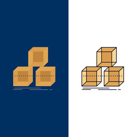 Arrange Design Stack 3d Box Flat Color Icon Vector 17982292 Vector Art