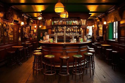 Traditional British Pub Interior Premium Ai Generated Image