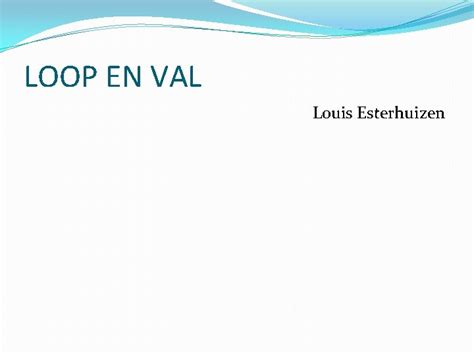 Loop En Val Louis Esterhuizen Loop En Val