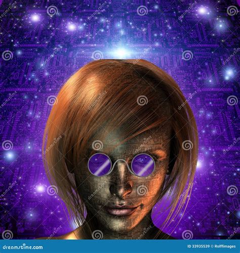Android Girl Stock Illustration Illustration Of Character 33935539