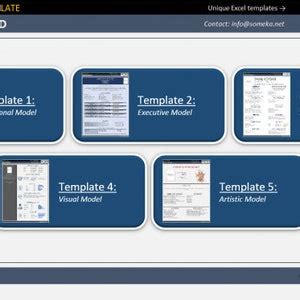 Resume Template Excel Template CV Template Professional Resume Template Executive Resume