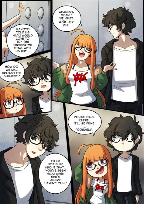 Rule 34 Atlus Black Hair Comic English Text Glasses Haru Okumura