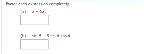 Solved Factor Each Expression
