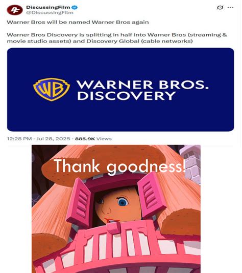 Alices Happy About Warner Bros Discovery Splits By Maxgoudiss On