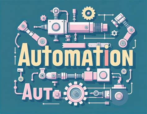 Streamlined Typography Of Automation With Robotic And Industrial Elements Premium Ai Generated