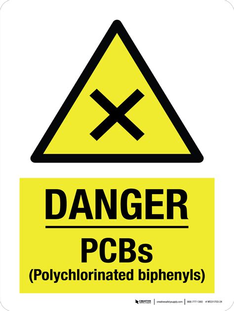 Danger Pcbs Polychlorinated Biphenyls Wall Sign