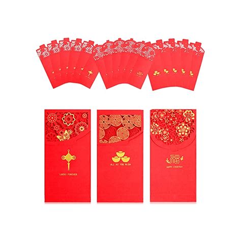18pcs Chinese New Year Red Envelopes Lucky Money Pockets Hongbao For Spring Festival New Year