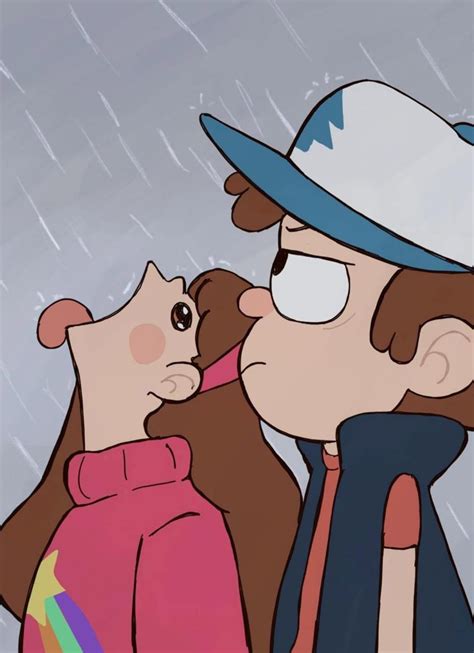 Mabel Pines Dipper Pines Gf Gravity Falls Vegeta In The Rain
