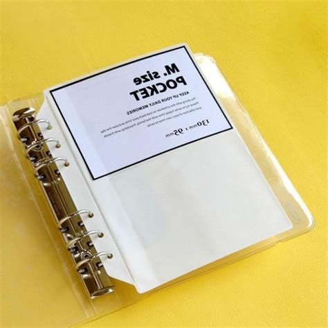 잼스튜디오 A6 와이드 6공 스티커포켓속지 엽서사진 폴라로이드 졸업 우정 위시버킷