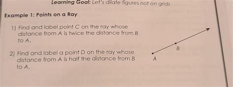 Solved Example Points On A Ray Find And Label Point C Chegg