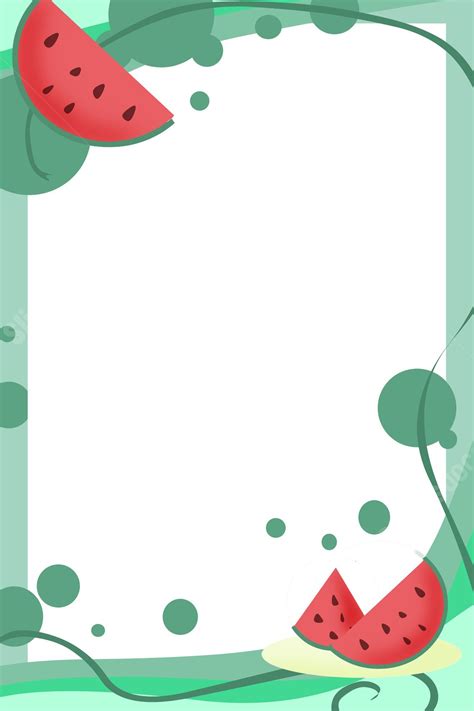 Hd Border Of Summer Fruits Page Border Background Word Template And