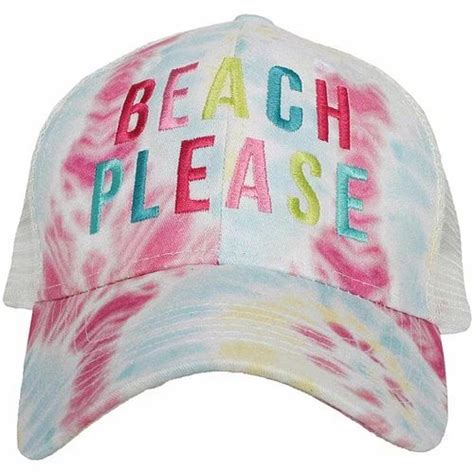 Beach Please Multicolored Tie Dye Trucker Hat Trucker Hat Trendy Hat