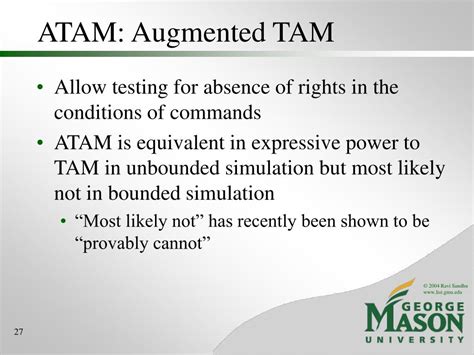 ppt the typed access matrix model tam and augmented tam atam