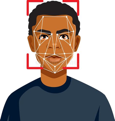 Facial Recognition With Checkmark Signs Vector Concept Illustration Stock Vector Illustration
