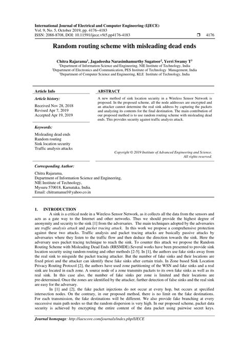 Pdf Random Routing Scheme With Misleading Dead Ends