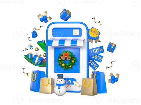 free 3d rendering mobile phone online shopping promotion elements