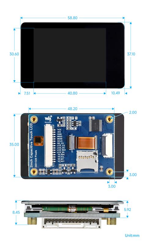 2inch Capacitive Touch Display Module Embedded With St7789t3 Display