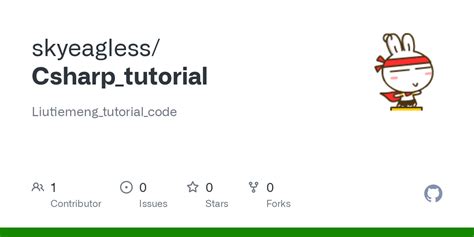 GitHub Skyeagless Csharp Tutorial Liutiemeng Tutorial Code