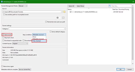 Torrents Added With Stop Condition Set To Files Checked Always Remain Paused Issue