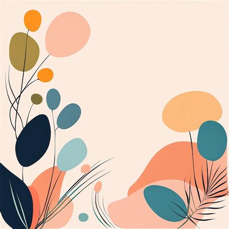 Premium Photo Boho Abstract Background Boho Shapes Aesthetic Background Concept Design For Web