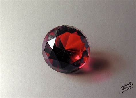 Red Ruby Drawing Marcello Barenghi