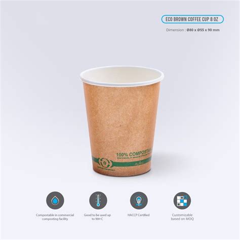 Buy Bio Paper Cup Cassava Biodegradable Brown From Magel Eye Indonesia