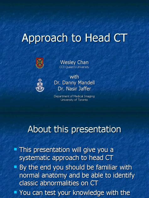 A Systematic Approach To Head Ct Interpretation Pdf Ct Scan Anatomy