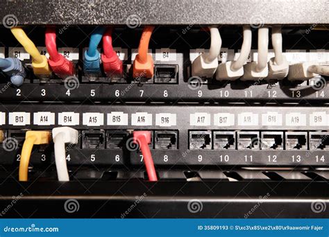 Network Panel Switch And Cable Stock Image Image Of Equipment Connection 35809193