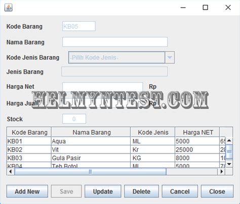 Membuat Aplikasi Penjualan Dengan Netbeans Sabaswind