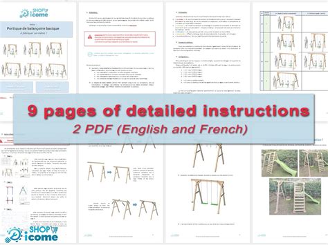DIY Plans And Tutorial For Making A Wooden Swing Set 6 Configurations Available Etsy