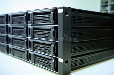 Rack Housing Server Data Storage Hardware Created With Generative Ai