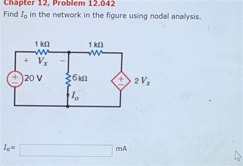 Solved Chapter Problem Find Io In The Network In Chegg Com