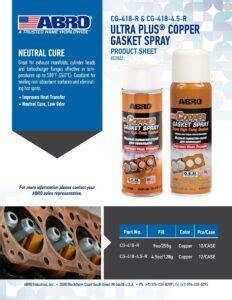 ULTRA PLUS® Copper Gasket Spray - ABRO