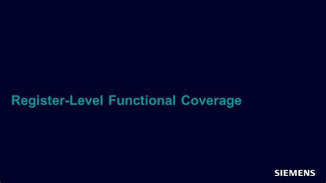 Register Level Functional Coverage Uvm Cookbook