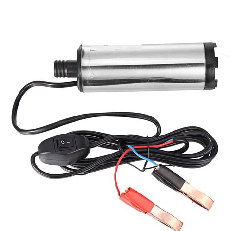 연료 펌프 30lmin 스테인레스 스틸 잠수정 50mm 물 오일 원유 엔진 연료 이송 급유 도구 Dc 12 24 V 볼트연료