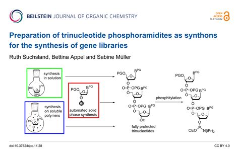 Bjoc Preparation Of Trinucleotide Phosphoramidites As Synthons For The Synthesis Of Gene Libraries